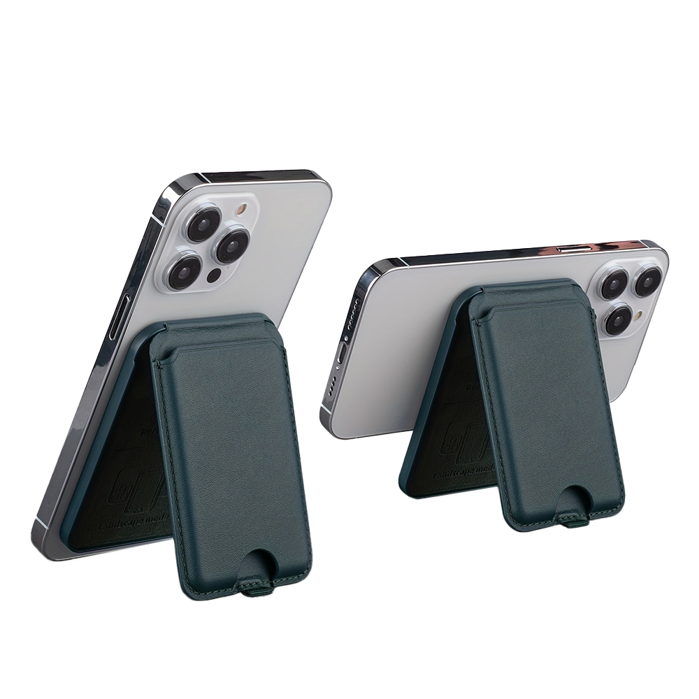 PU Leather Phone Stand with foldable Magnetic Card Holder Manufacturer ...